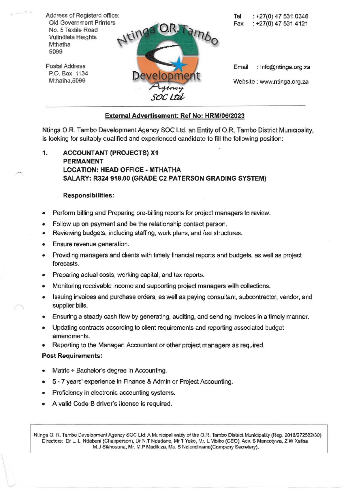 Accountant Project - Summary Management Accounting - MAC3761 - Studocu