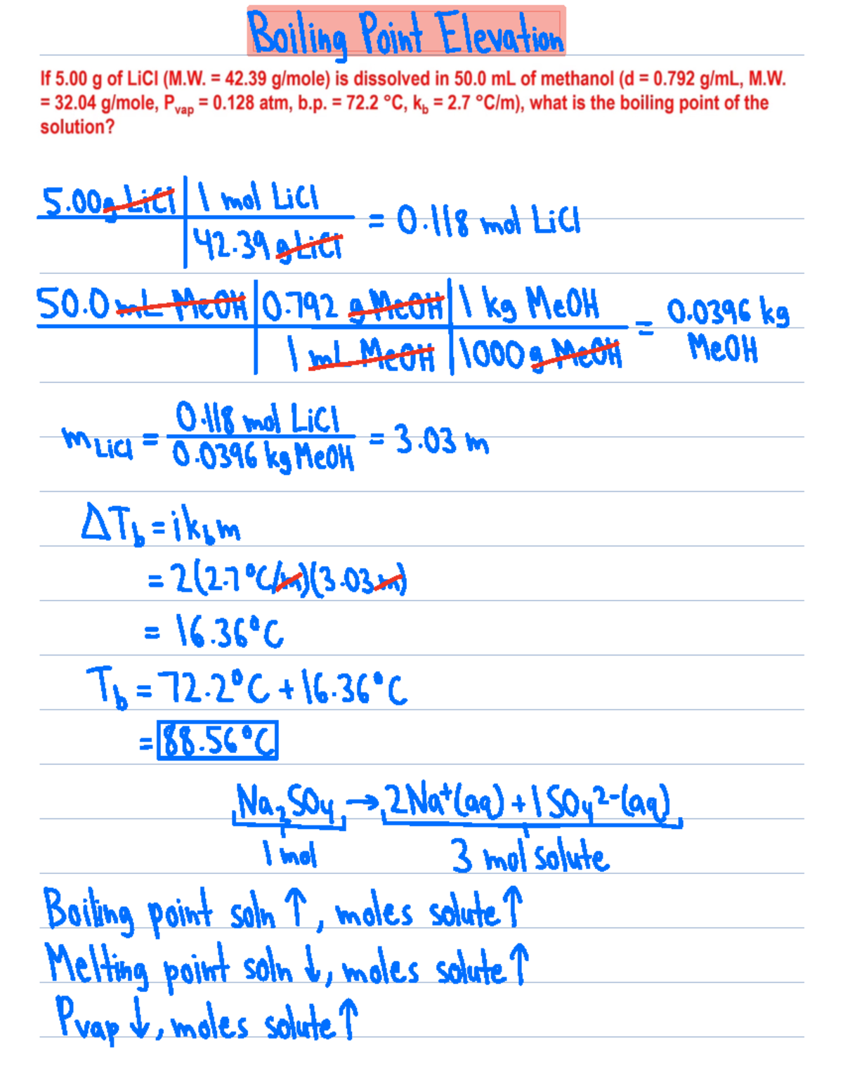 Boiling/Freezing Point and Osmotic Pressure - ####### BoilingPointElevation 5 OOHill I mot Lill ...