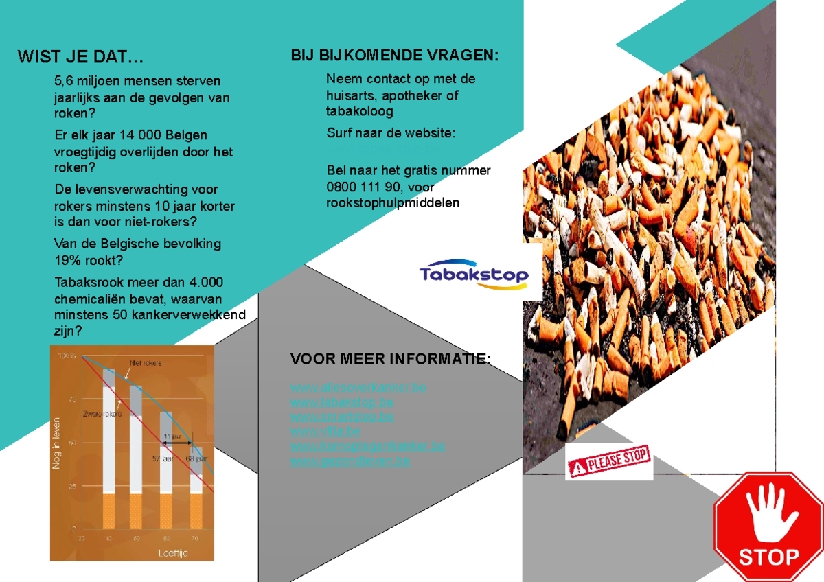 voorbeeldbrochure - WIST JE DAT... 5,6 miljoen mensen sterven jaarlijks ...