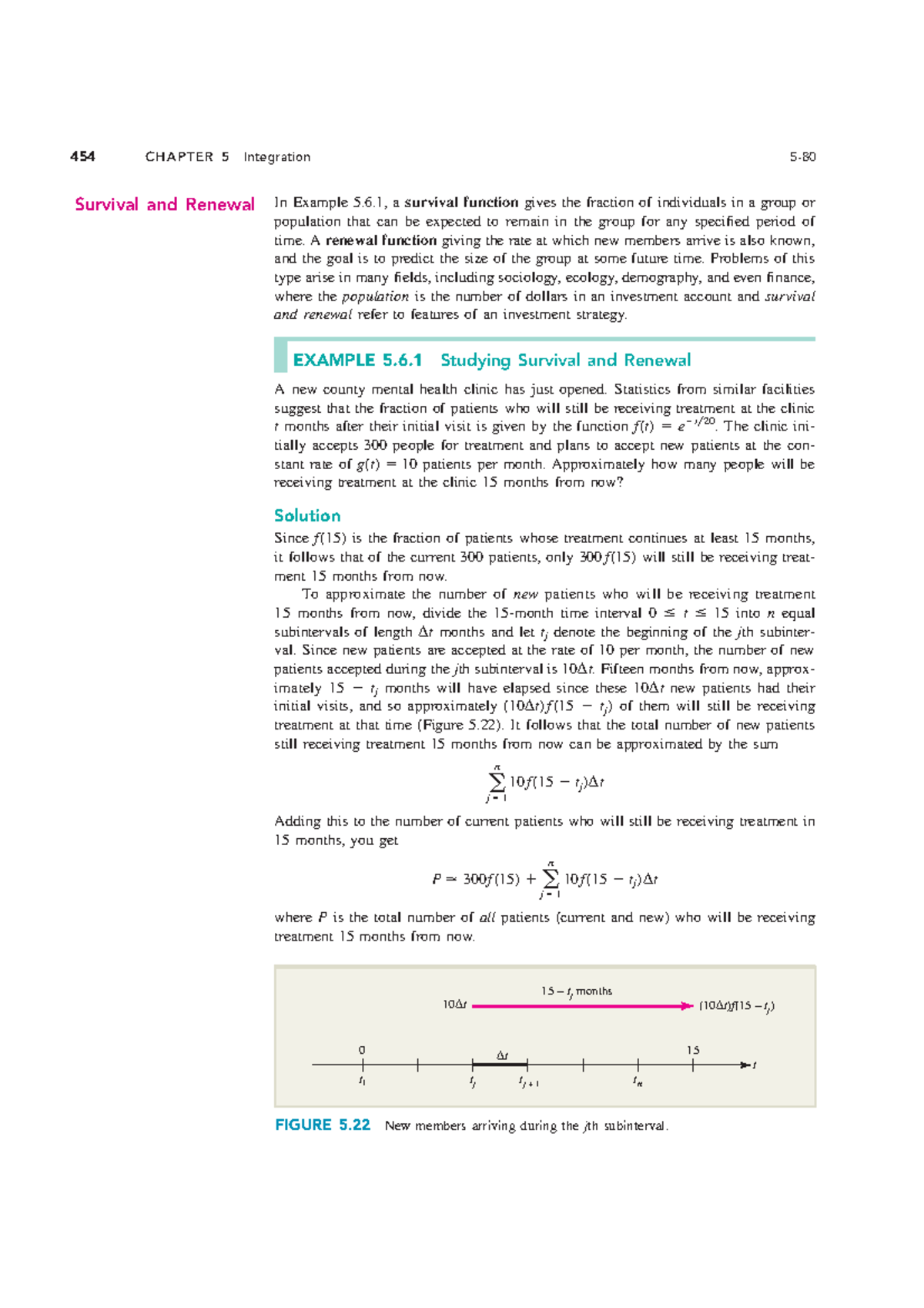 App2 - ... - 454 CHAPTER 5 Integration 5- In Example 5.6, a survival ...