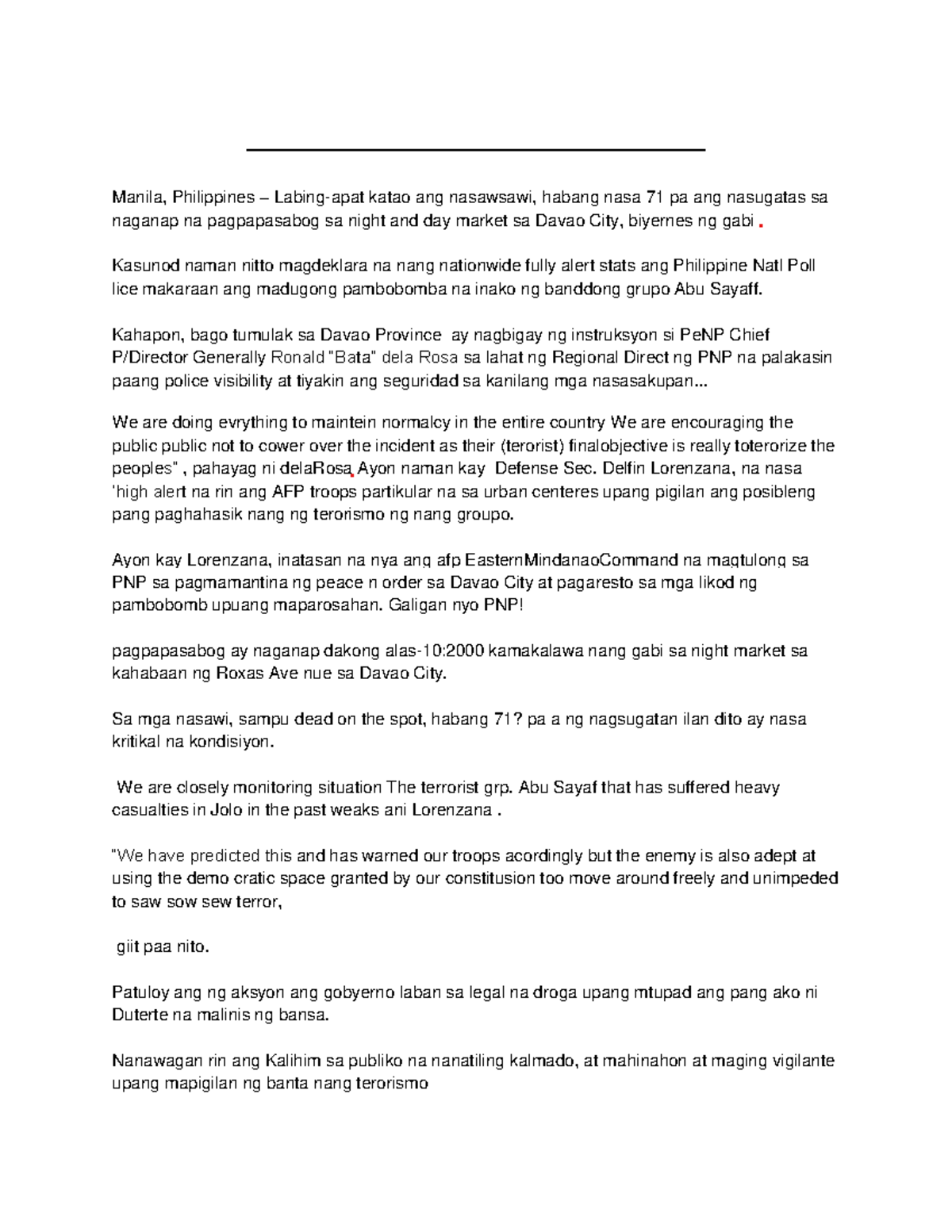 Idoc - Good for students - ________________________ Manila, Philippines ...