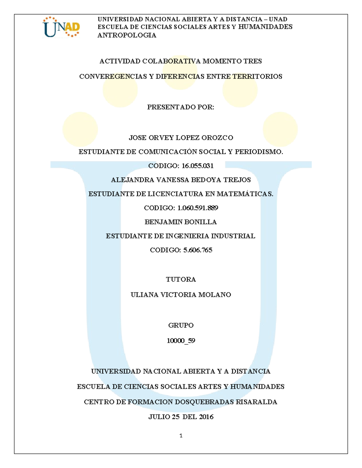 Momento TRES Convergencias Y Diferencias Territoriales - ESCUELA DE ...