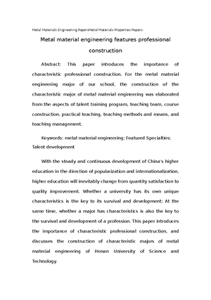 Chapter 8 Metals and Metallic Materials (Lesson 1) - Metals and metal ...