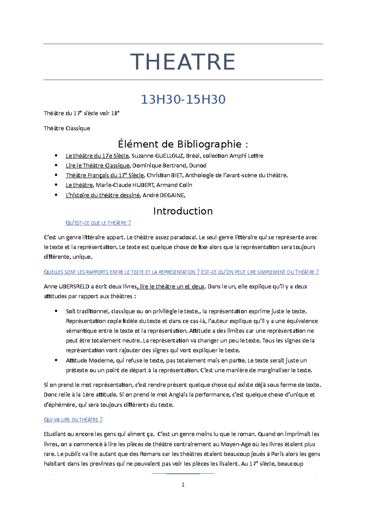 Theatre - Voici mon cours optionnel de théâtre en Licence de Lettres ...