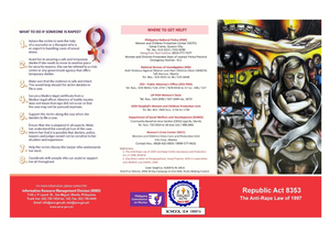 RA 8353 The Anti Rape Law of 1997 - Public Policy and Program ...