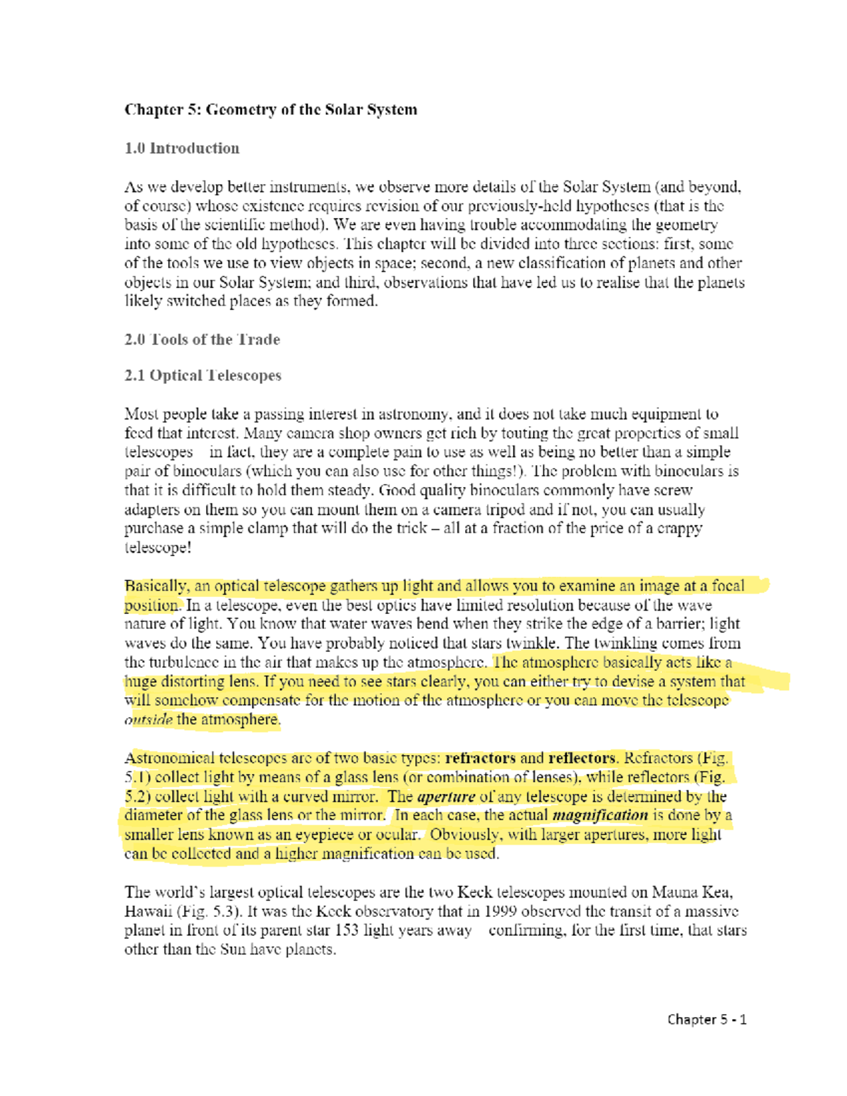 Chapter 5 - geometry of the solar system - Earth Sciences 1086F/G - Studocu