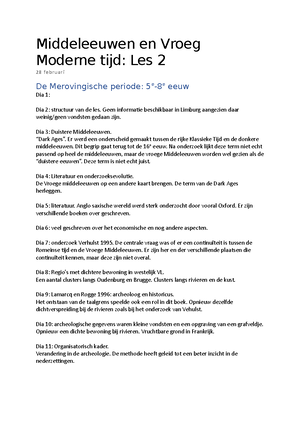 Les-1 - duidelijke notities van de eerste les van professor De Clercq ...