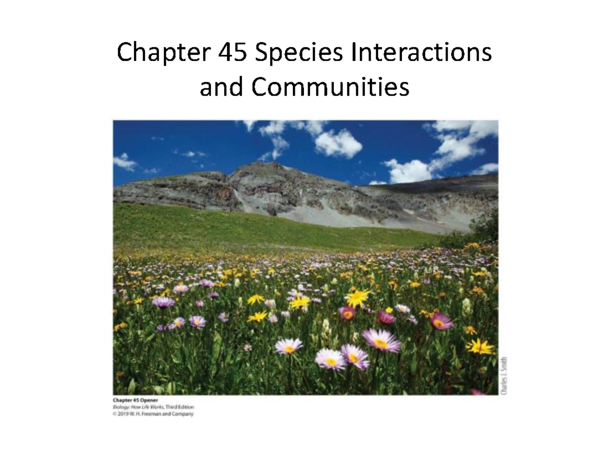 11-Sp Interactions 2023-Student - Chapter 45 Species Interactions and ...