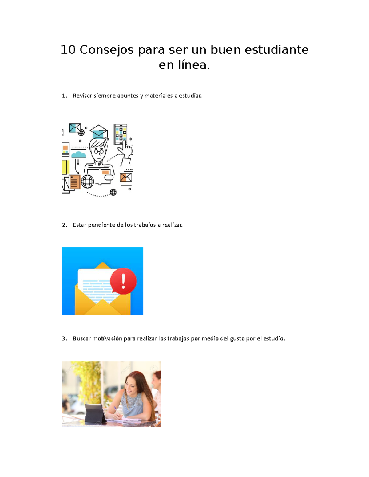 10 Consejos para ser un buen estudiante en línea - Revisar siempre ...