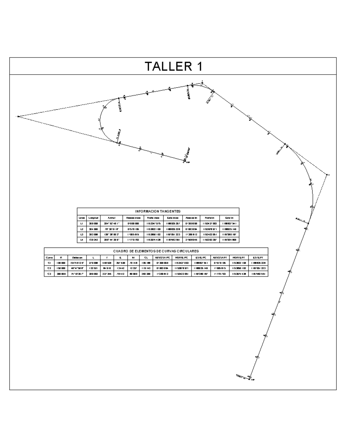 Taller 1 Solucion - primera entrega curva circular simple - BOP ...