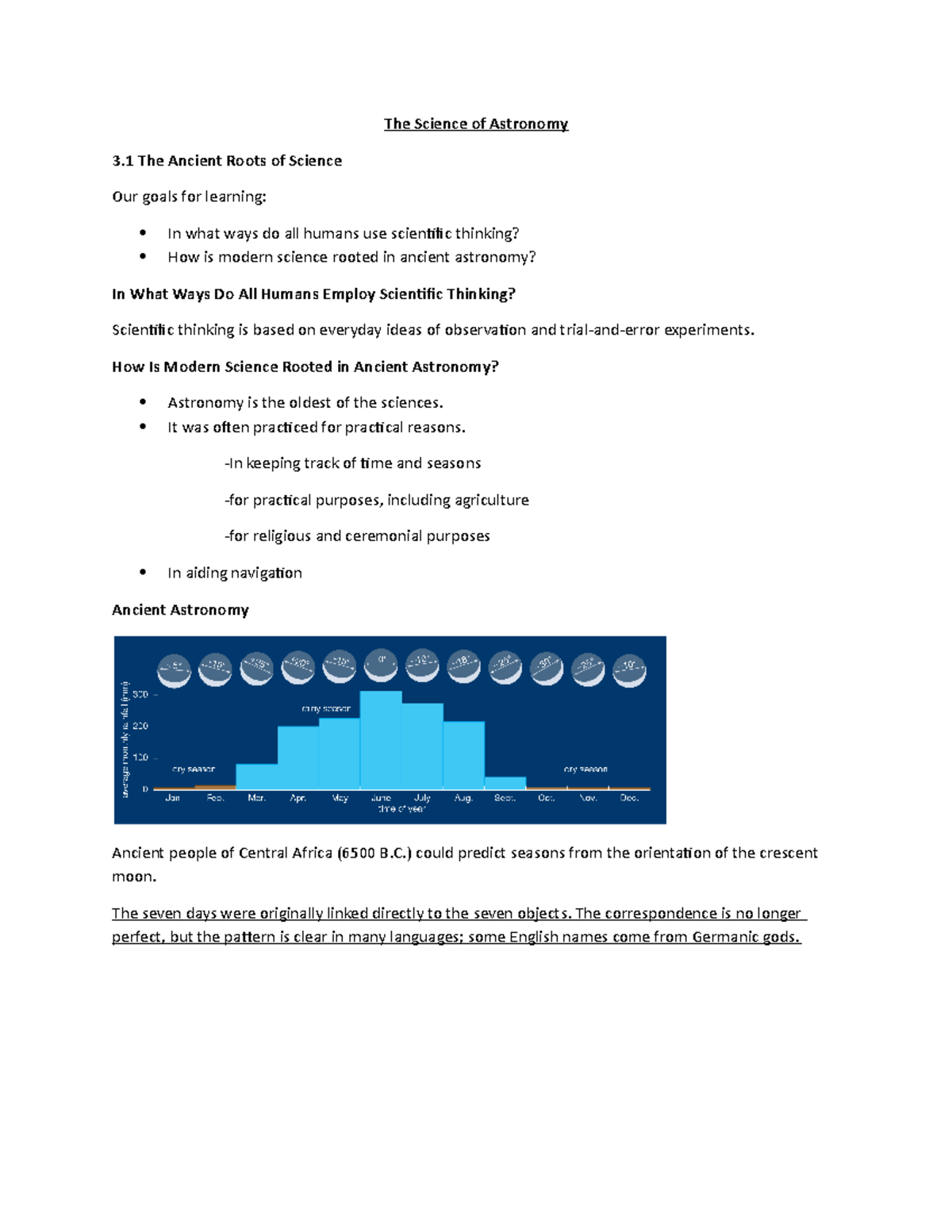 AST Chapter 3 Notes - The Science of Astronomy 3 The Ancient Roots of ...