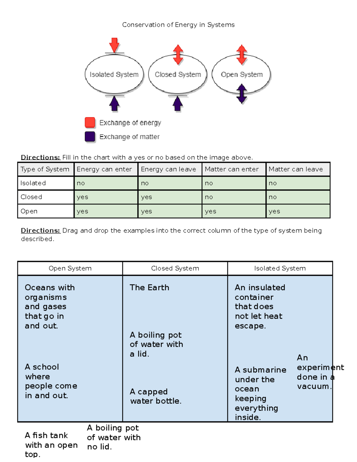Conservation of Energy in Systems (1) - Conservation of Energy in ...