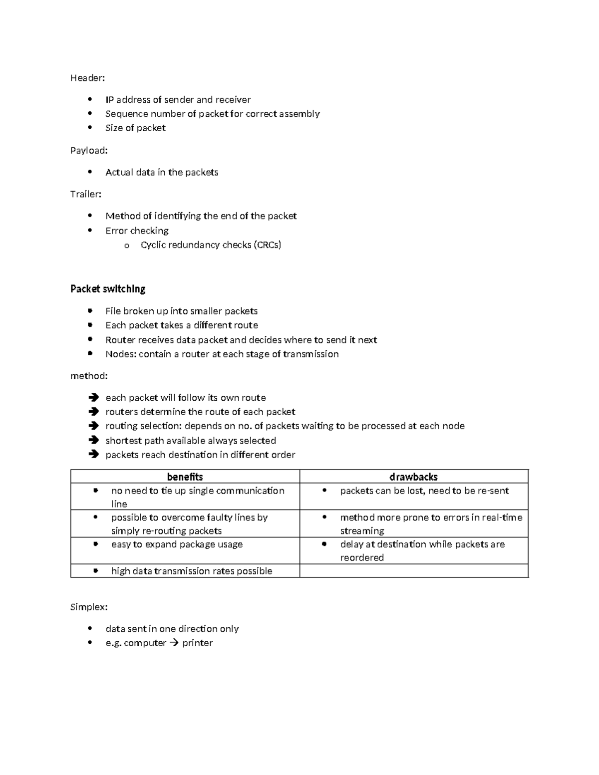 Computer Science HARDWARE IGCSE NOTES CAMBRIDGE - Header: IP address of ...
