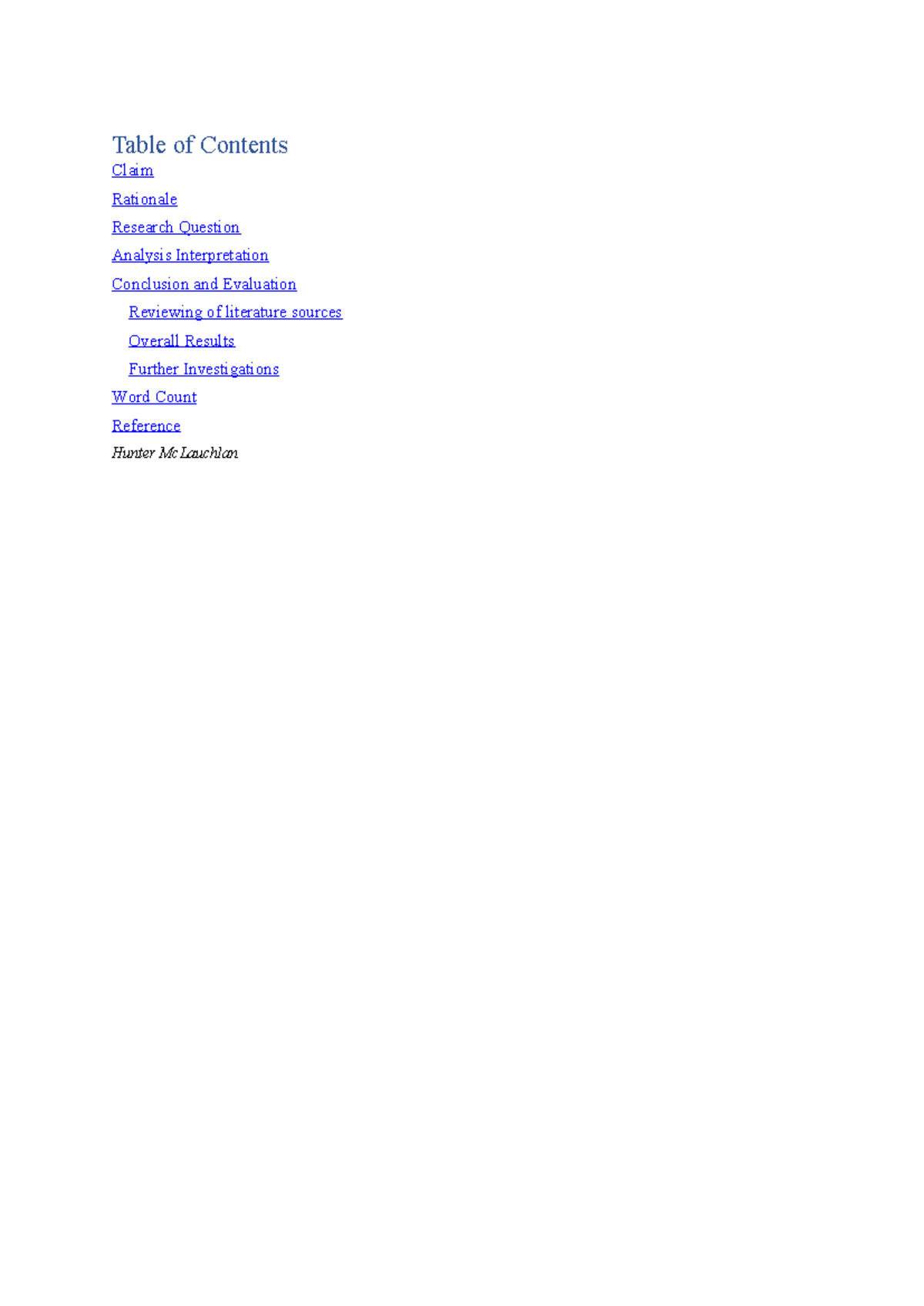 Final RI physics - 18/20 - Table of Contents Claim Rationale Research ...