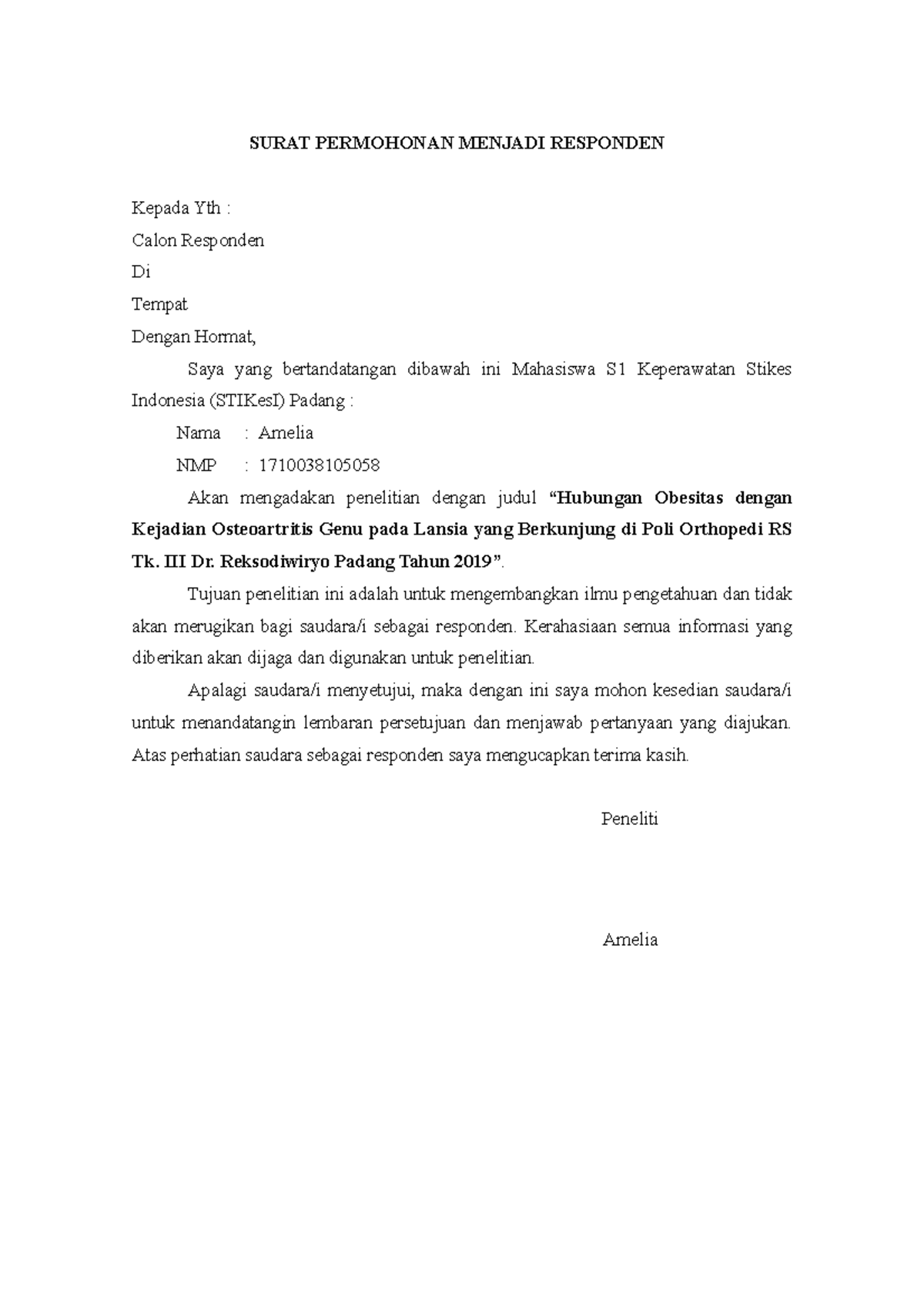 9 Lampiran belakang - fdfwfwefwe - SURAT PERMOHONAN MENJADI RESPONDEN ...