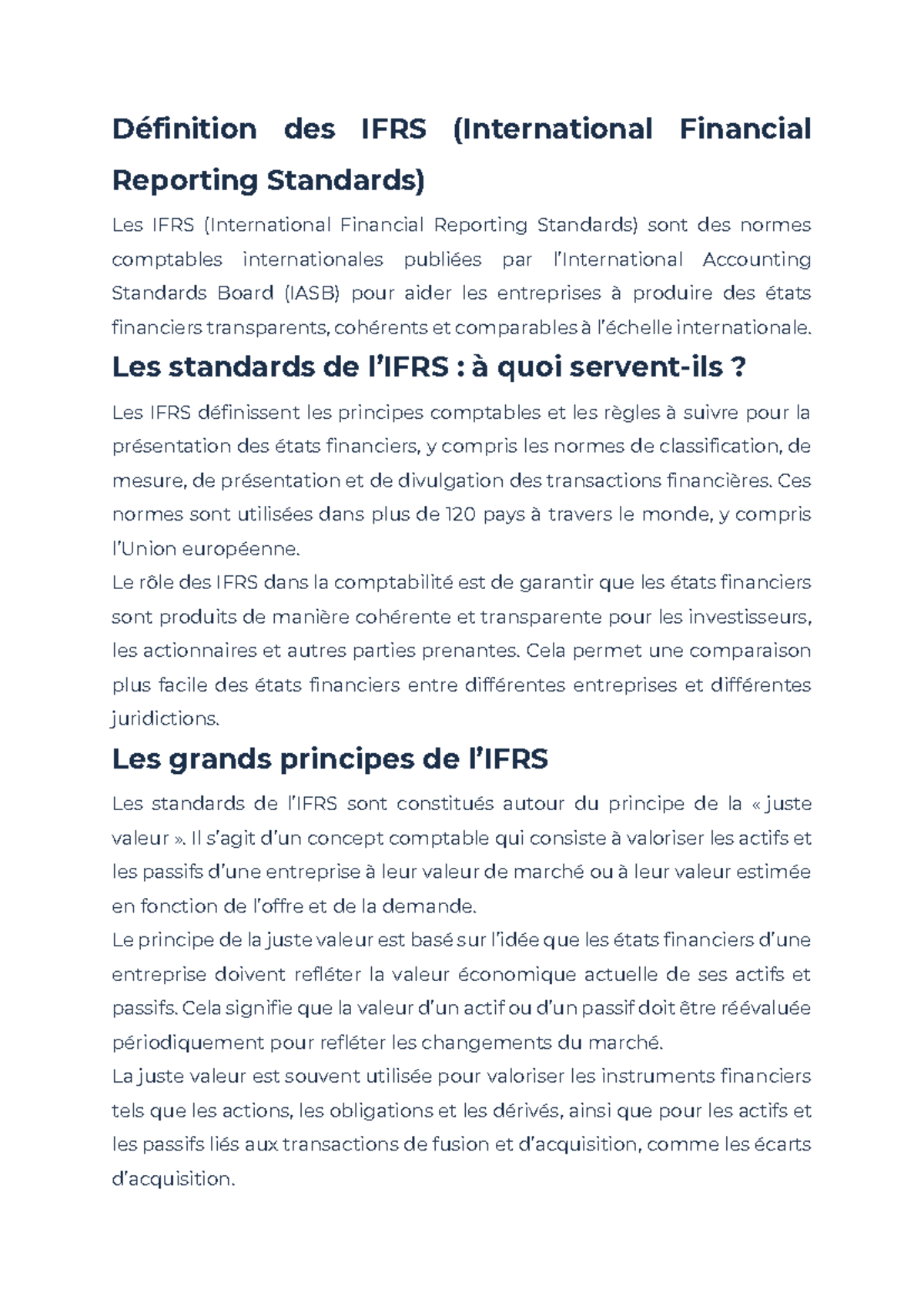 IFRS - IFRS - Définition des IFRS (International Financial Reporting ...