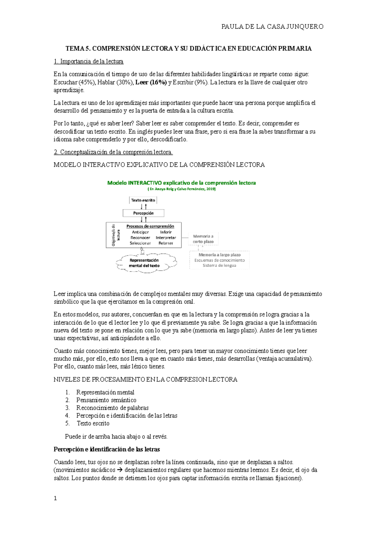 TEMA 5 - vicente - TEMA 5. COMPRENSIÓN LECTORA Y SU DIDÁCTICA EN ...