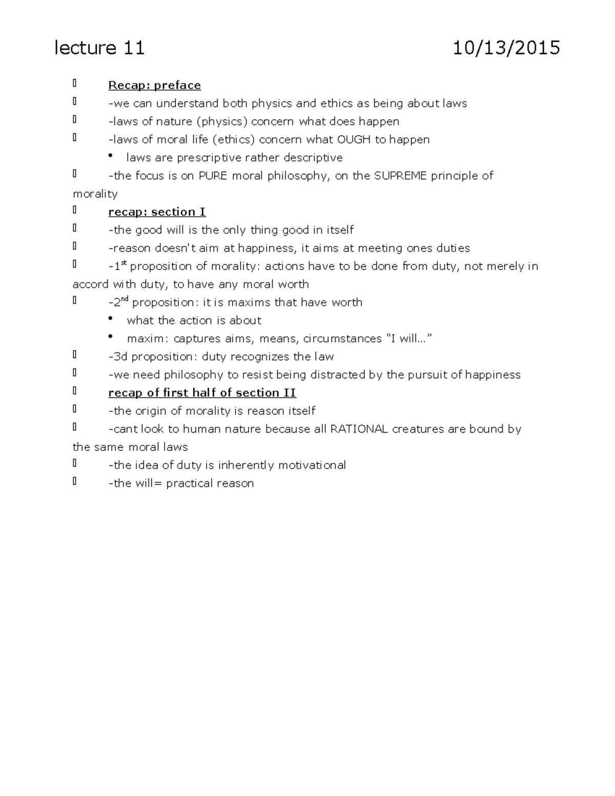Lecture 11 - lecture 11 10/13/ Recap: preface -we can understand both ...