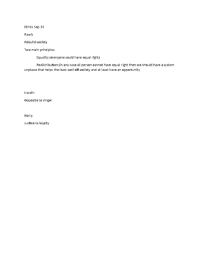 Chapter Six - PHI 1630 Contemporary Ethical Problems Professor: Tiffany ...