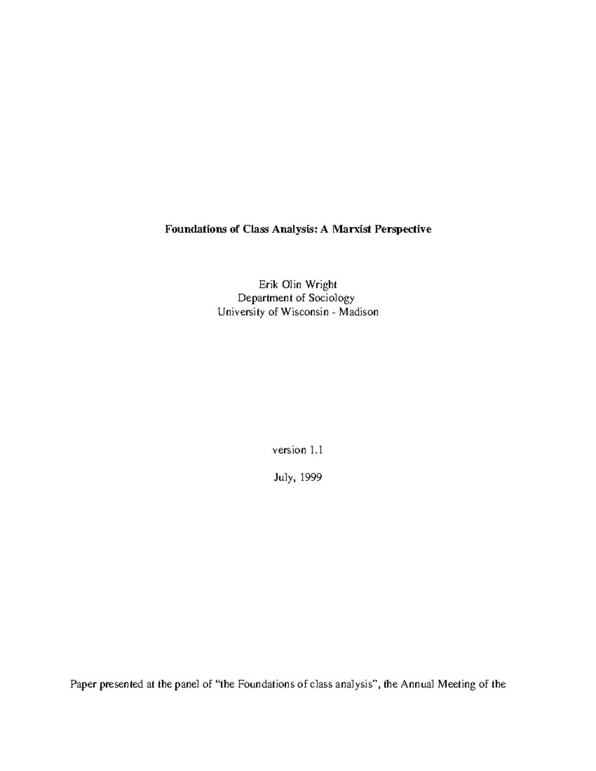 Class analysis theory - a beneficial one - Foundations of Class ...