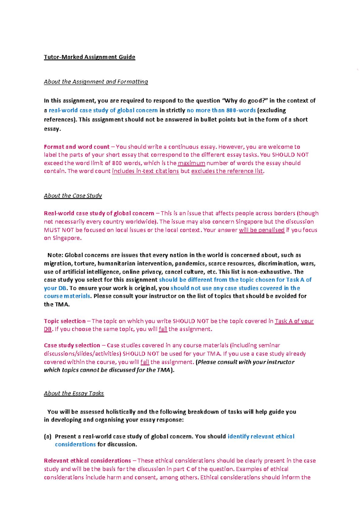 SCO101 TMA Guide Jan2023 - Tutor-Marked Assignment Guide About the ...