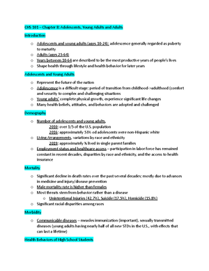 Studocu chapter 5 chs 101 - CHS 101 – Chapter 5: Community Organizing/Building and Health ...