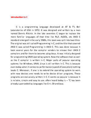C7 - Lecture notes - Integrated Development Environments (IDE) The ...