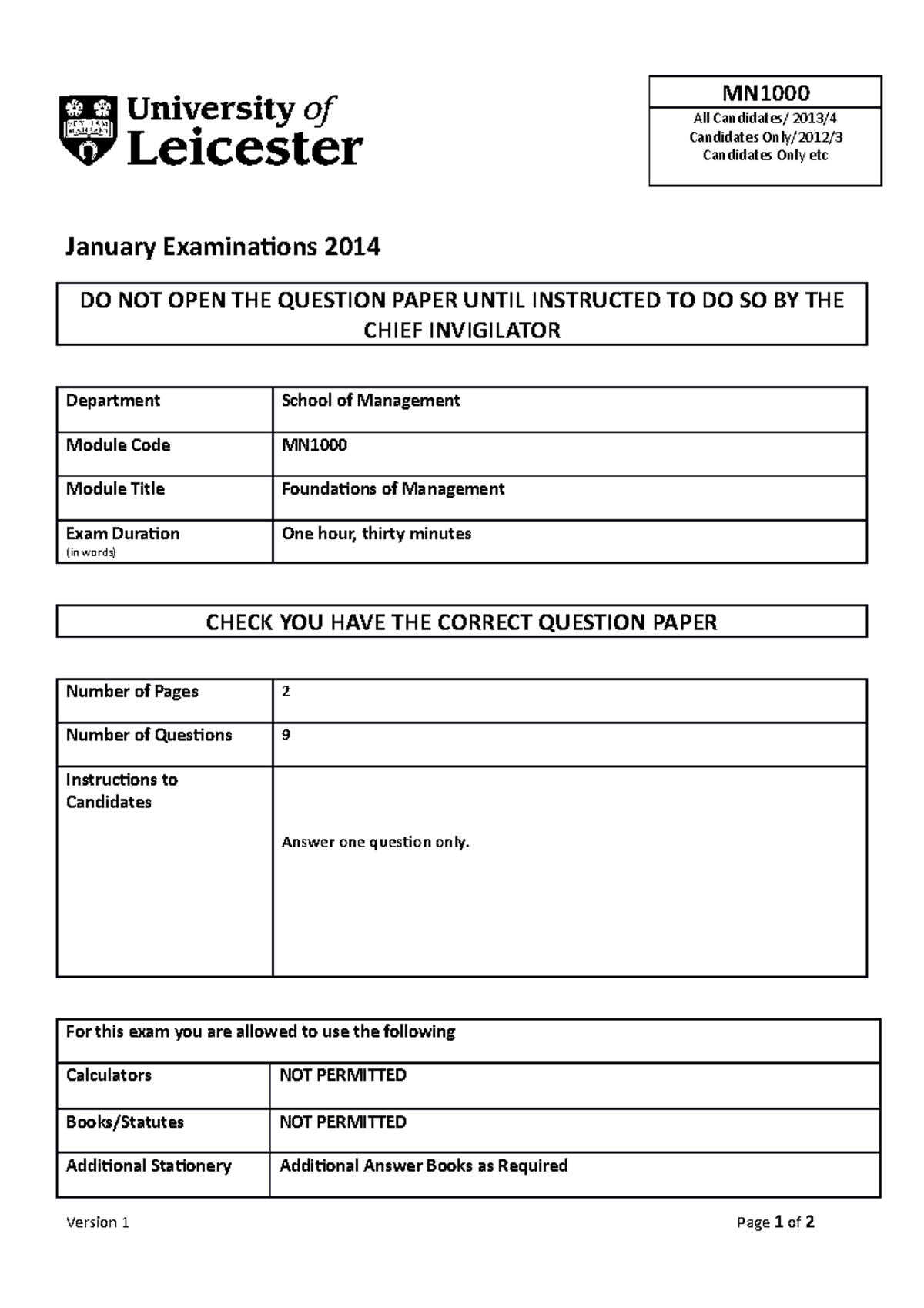 Exam 2015, questions and answers - MN All Candidates/ 2013/ Candidates ...