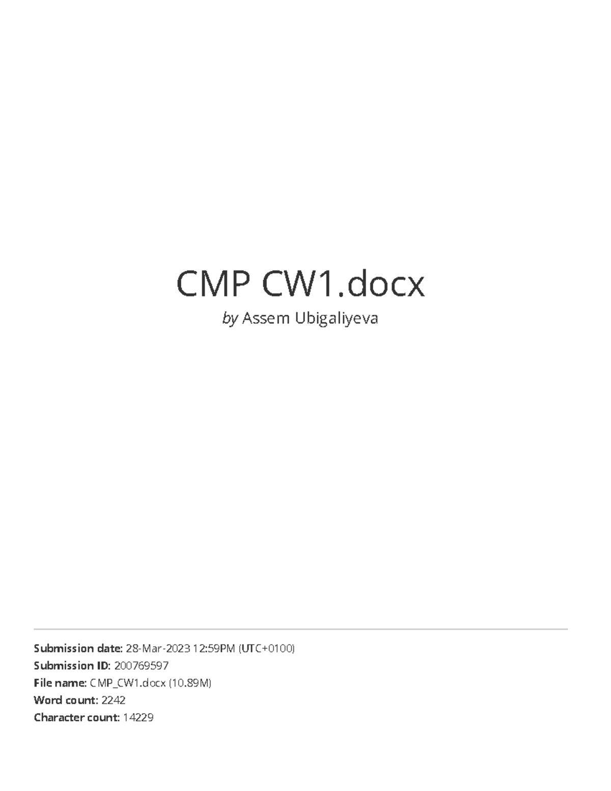 CMP CW1 - cellular and molecular pathology coursework 2023 - CMP CW1 by ...