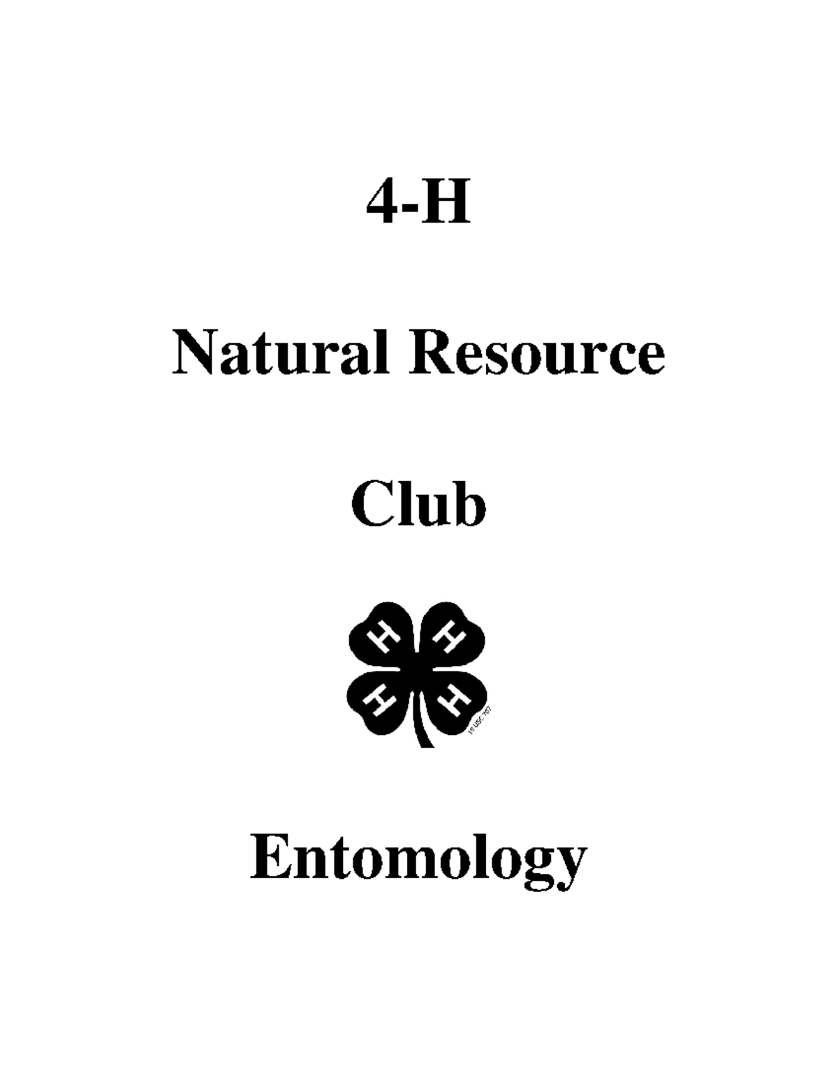Entomology activity sheets - 4-H Natural Resource Club Entomology ...