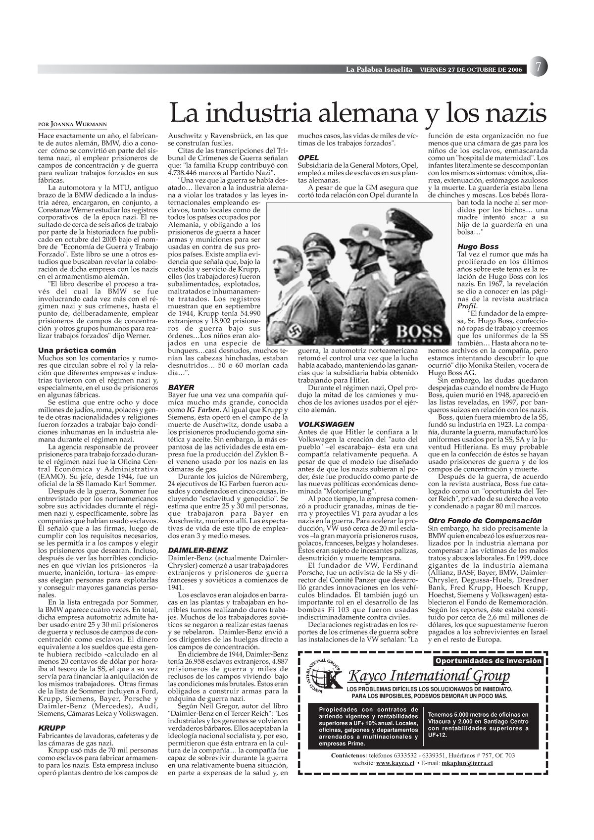 Industria automotriz en alemania nazi - La Palabra Israelita VIERNES 27 ...