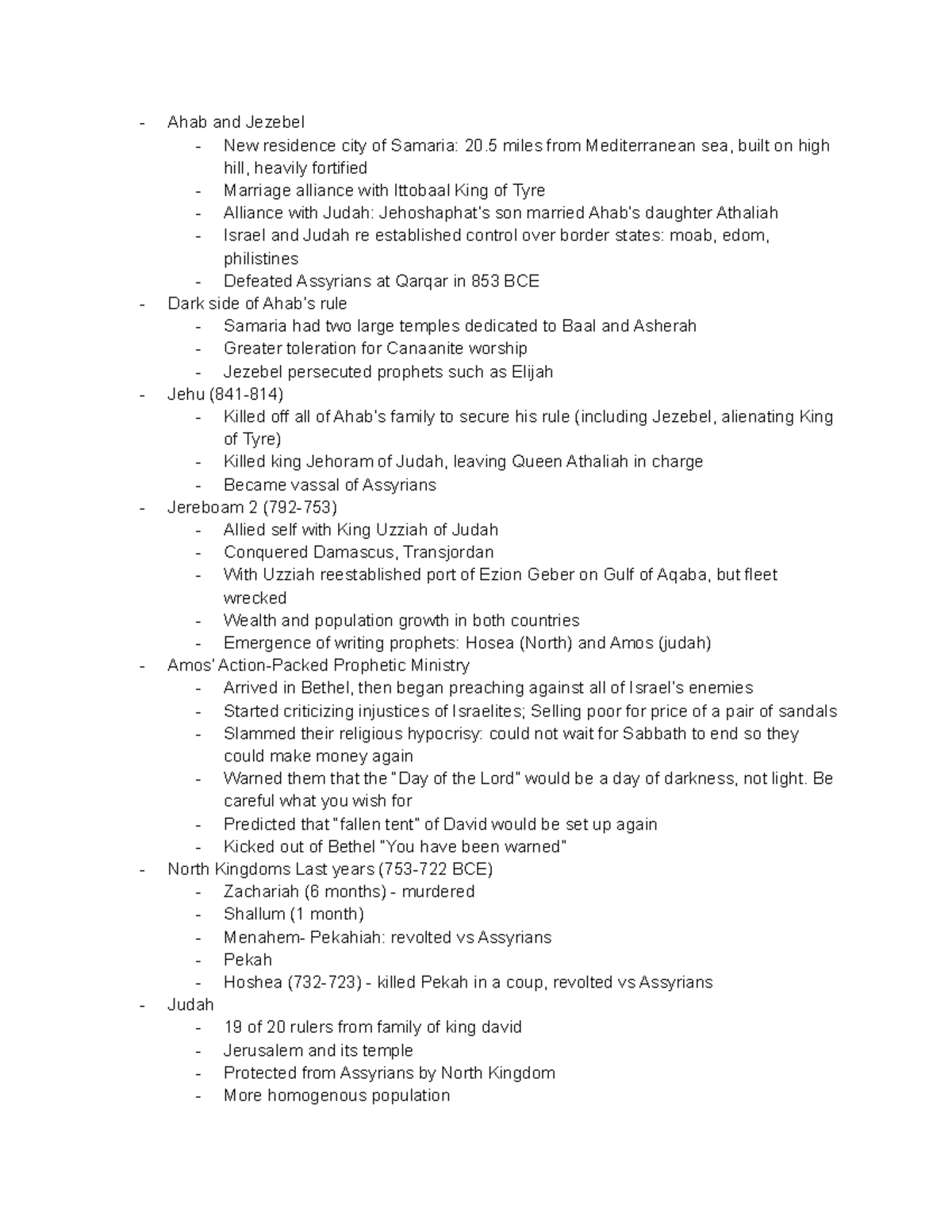Divided Monarchy - Ahab and Jezebel New residence city of Samaria: 20 ...