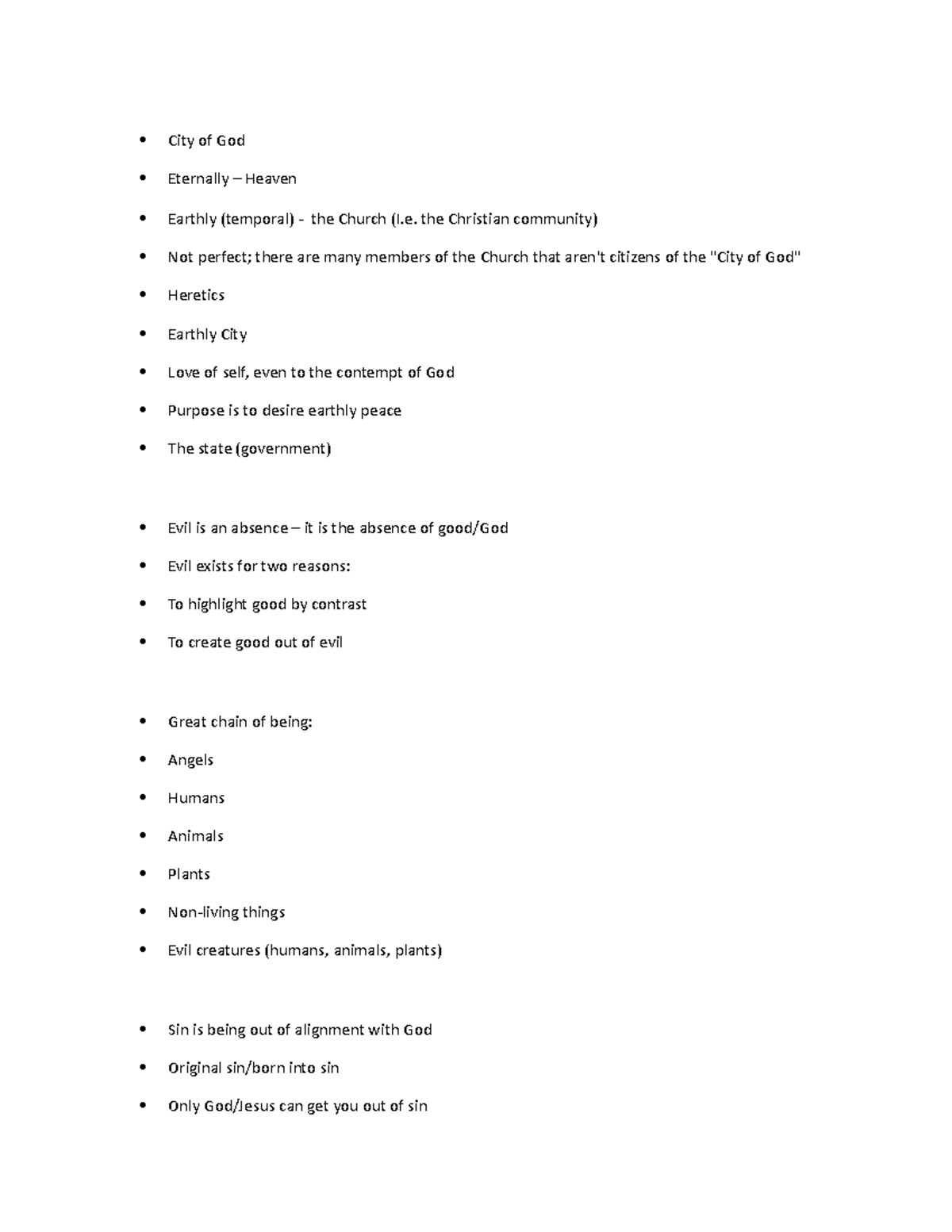 The city of god - Notes on the primary source "The City of God" - City ...