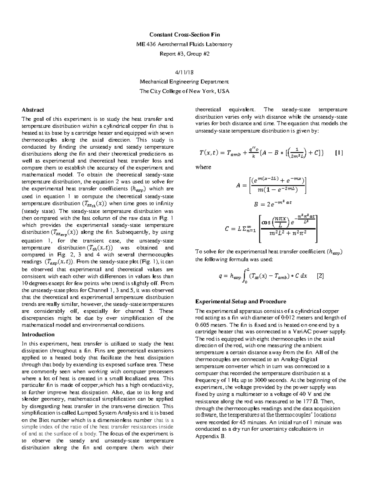 Constant Cross section fin - Warning: TT: undefined function: 32 ...
