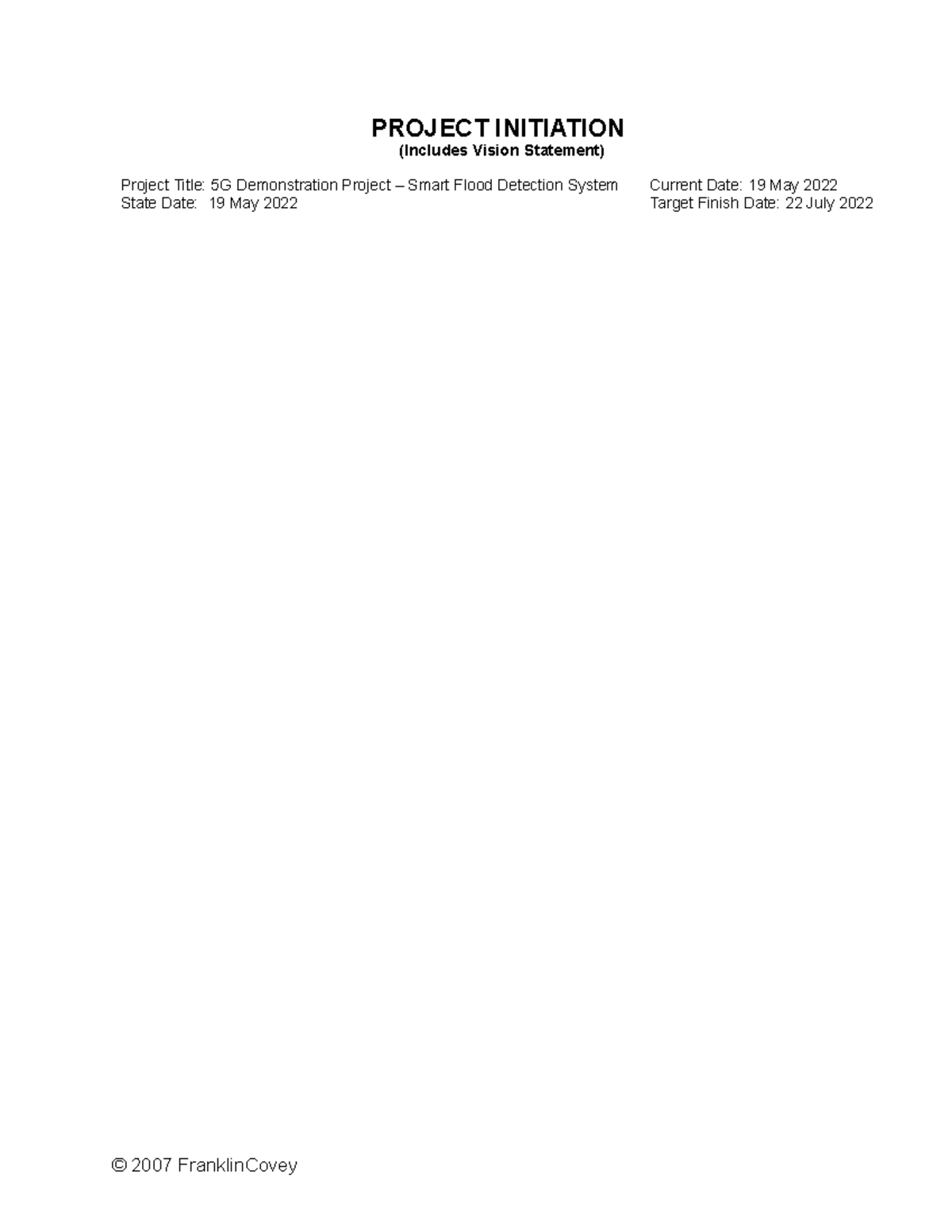 Technicool - Project Initiation Form - PROJECT INITIATION (Includes ...