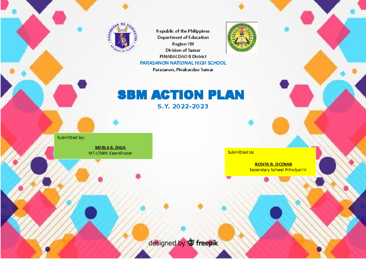 Action PLAN sbm - Republic of the Philippines Department of Education Region VIII Division of ...