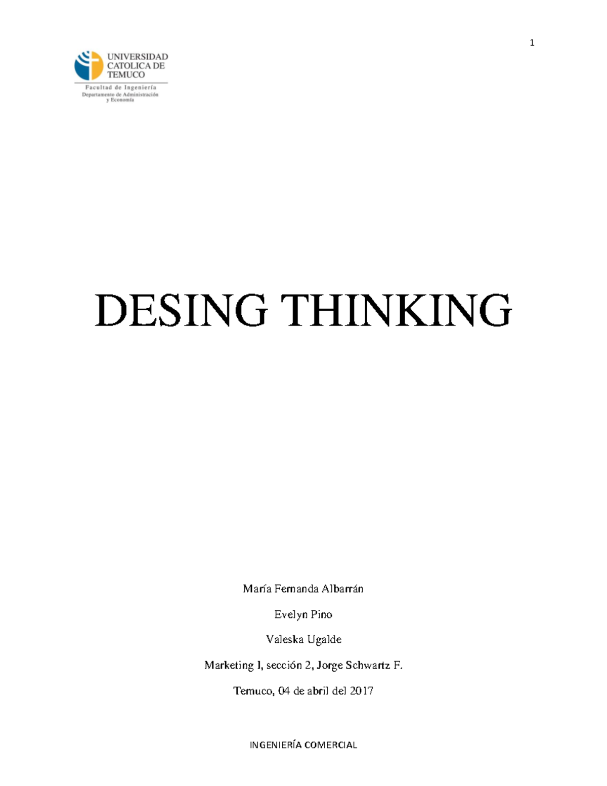 Design thinking. - Nota: 7.0 - Warning: TT: undefined function: 32 ...