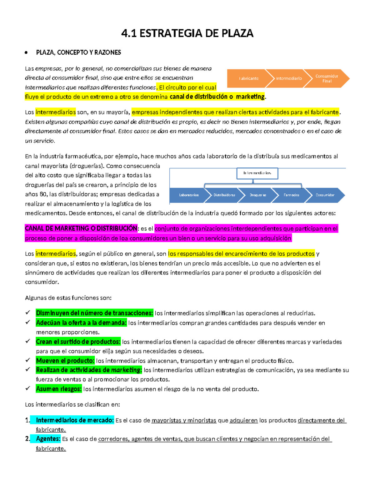 Modulo 4 - resumen - 4 ESTRATEGIA DE PLAZA PLAZA, CONCEPTO Y RAZONES Las empresas, por lo ...