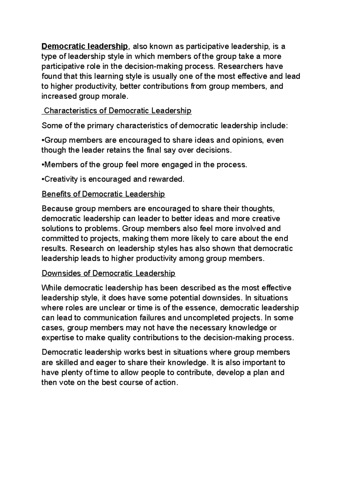 Democratic leadership - Researchers have found that this learning style ...