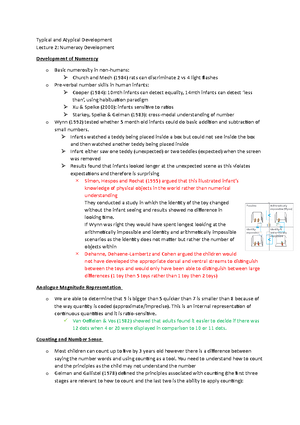 Typical & Atypical Development Part 2 Spring Lecture 7 - Typical and ...