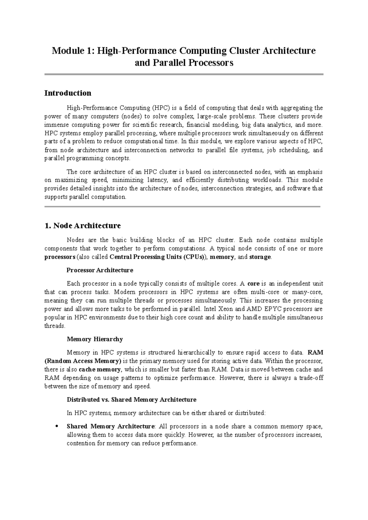 Module 1 - A Sample for HPC - Module 1: High-Performance Computing ...