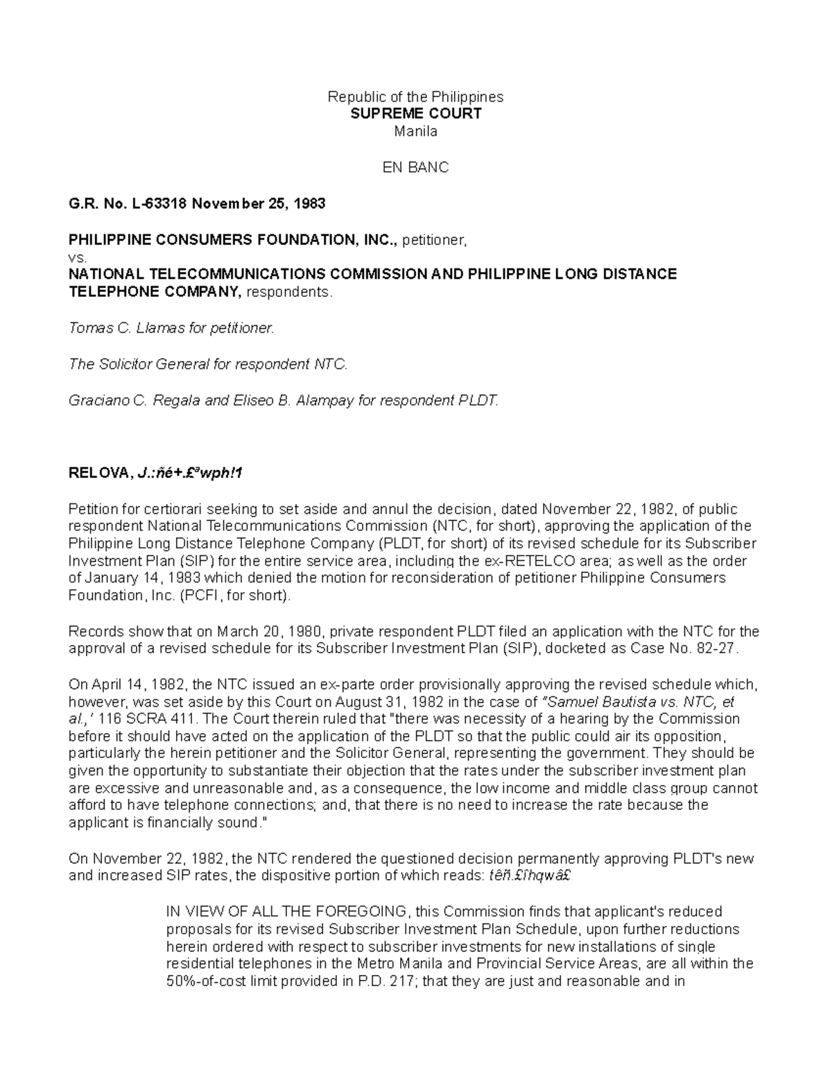 PNC vs NTC - Case of PNC vs NTC - Republic of the Philippines SUPREME ...