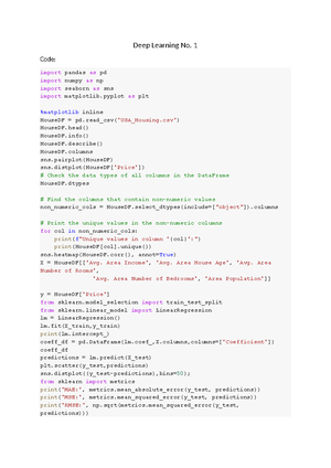 Deep Learning - SPPU - Studocu