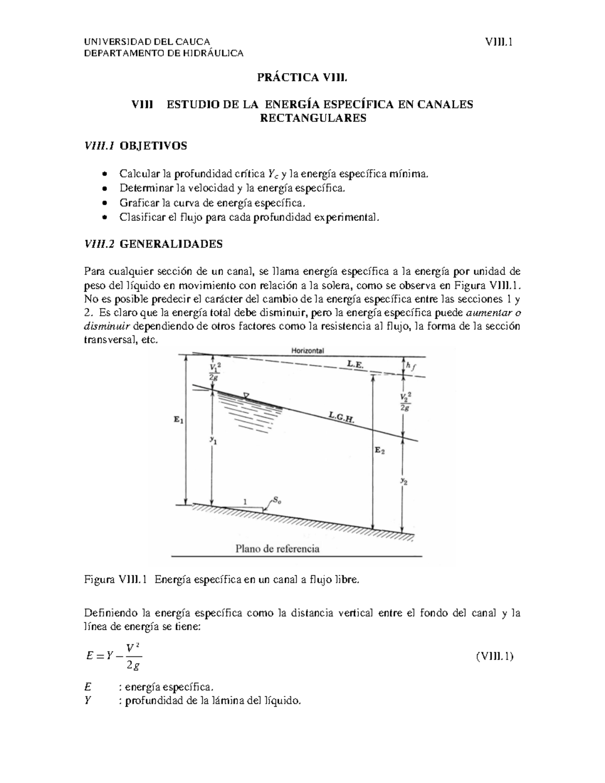 Energía Específica - Guias actualizadas - UNIVERSIDAD DEL CAUCA ...
