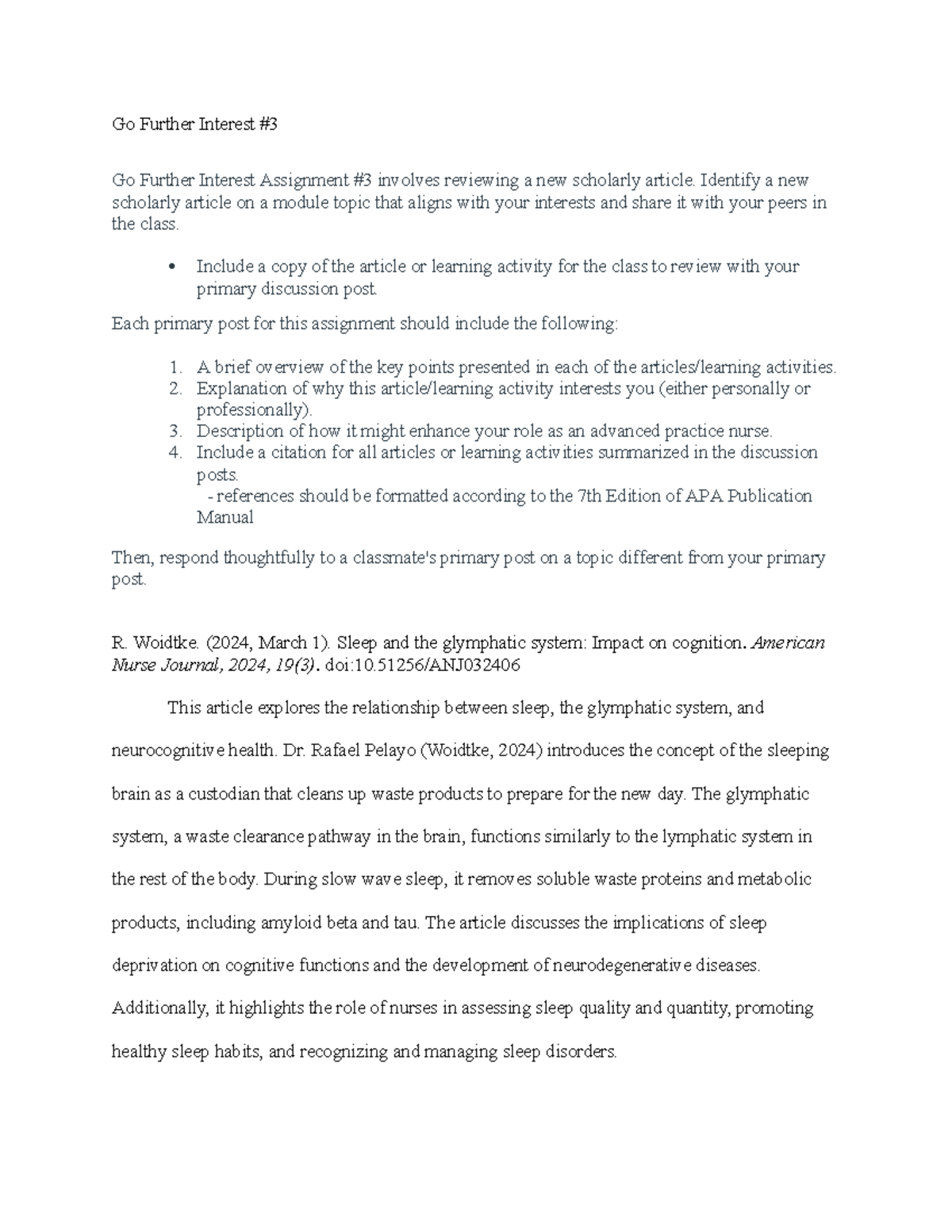 Go Further Interest #3 - Identify a new scholarly article on a module ...