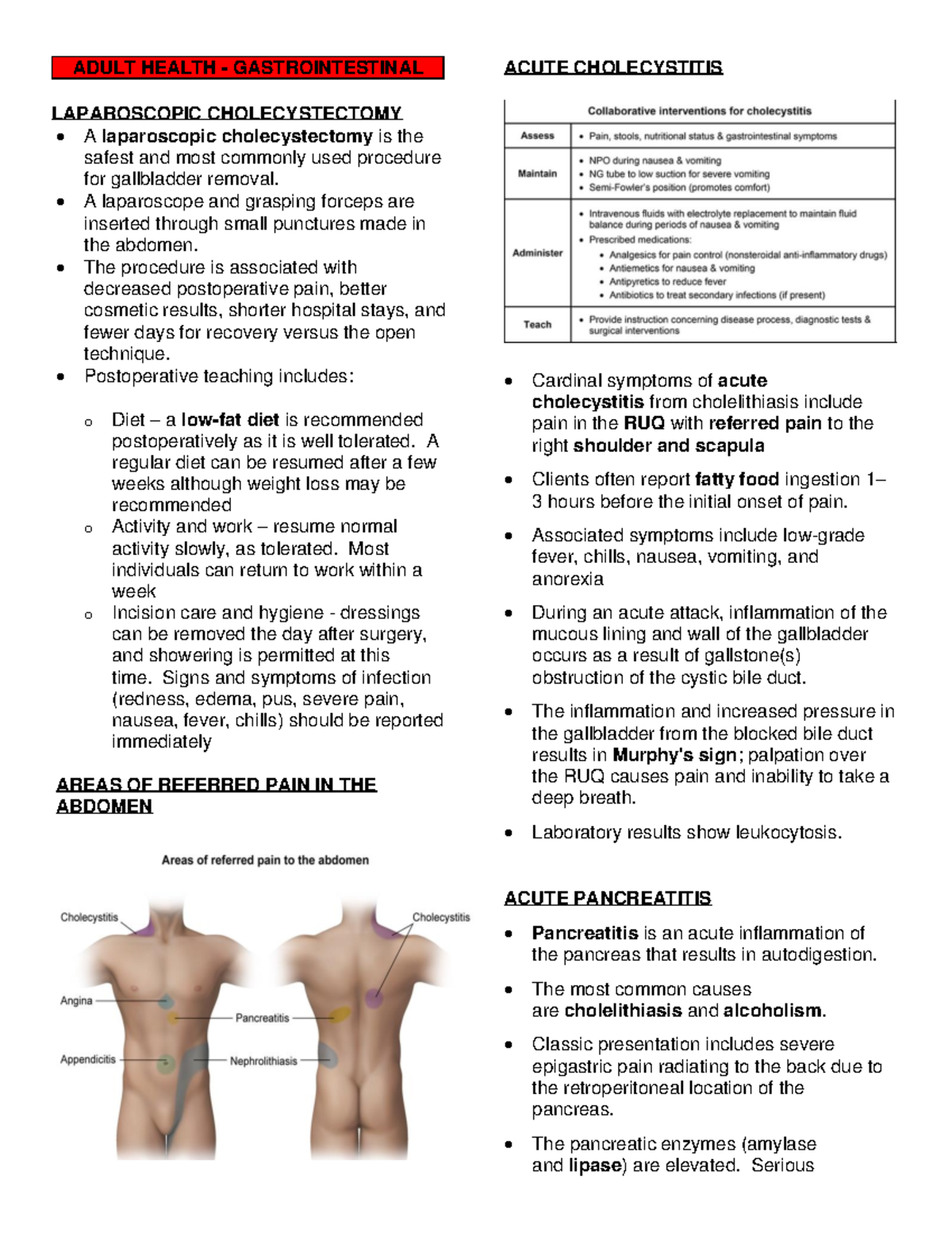 Uworld-adult-gastro - study materia/ nclex GI review - ADULT HEALTH ...