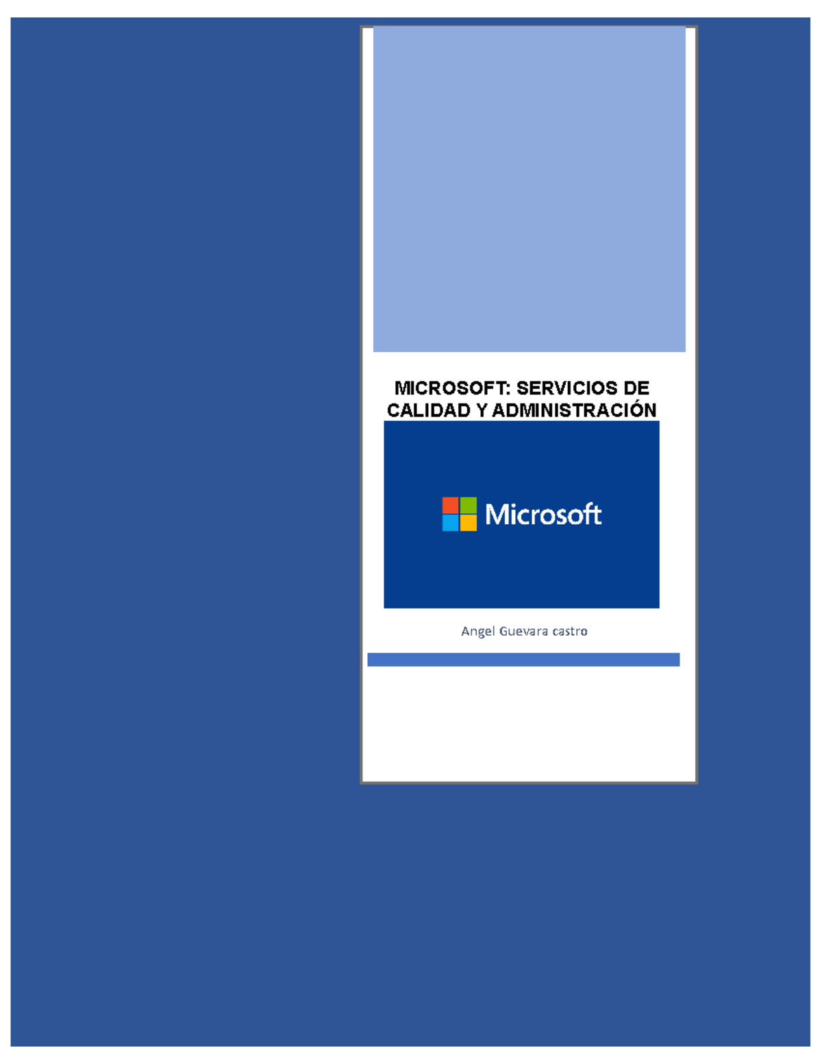Microsoft Control de Calidad - MICROSOFT: SERVICIOS DE CALIDAD Y ...