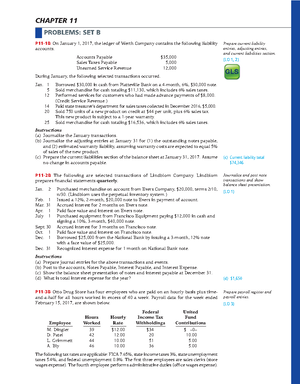 Ch15 - Accounting - CHAPTER 15 PROBLEMS: SET B P15-1B On June 1, 2015 ...
