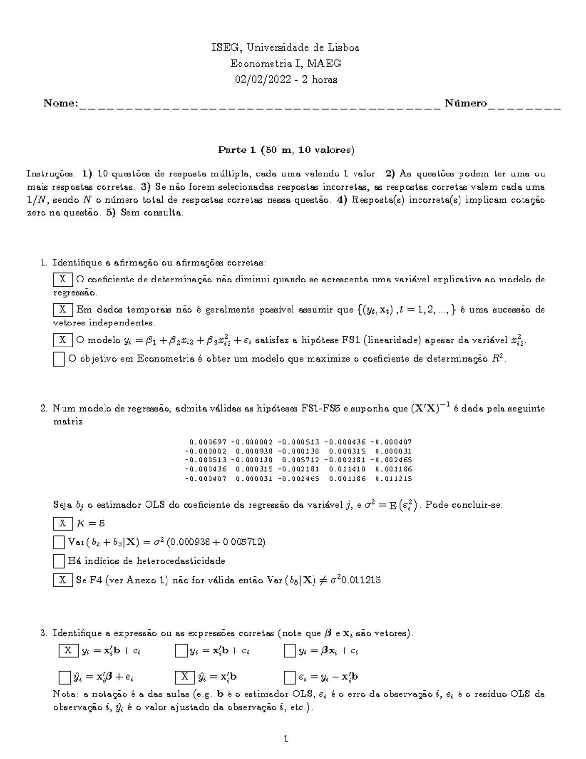 2022-02-02 ER resolucao - ISEG, Universidade de Lisboa Econometria I ...