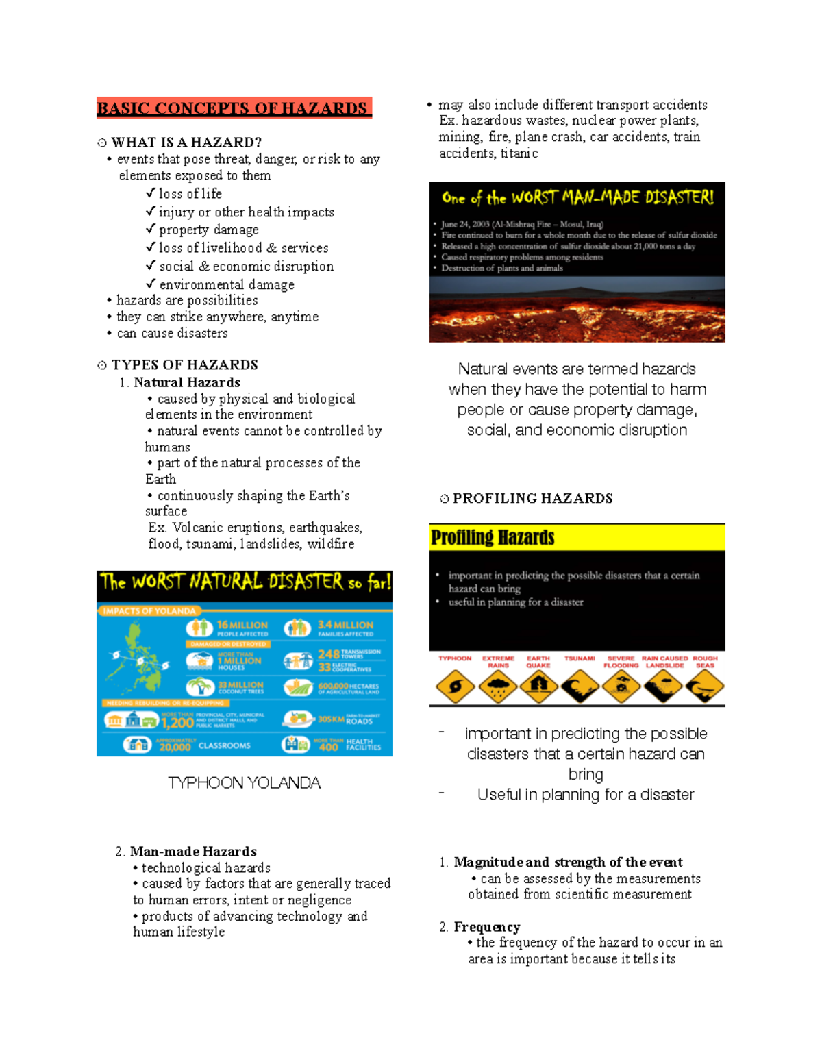 DISASTER RISK REDUCTION - BASIC CONCEPTS OF HAZARDS ⊙ WHAT IS A HAZARD ...